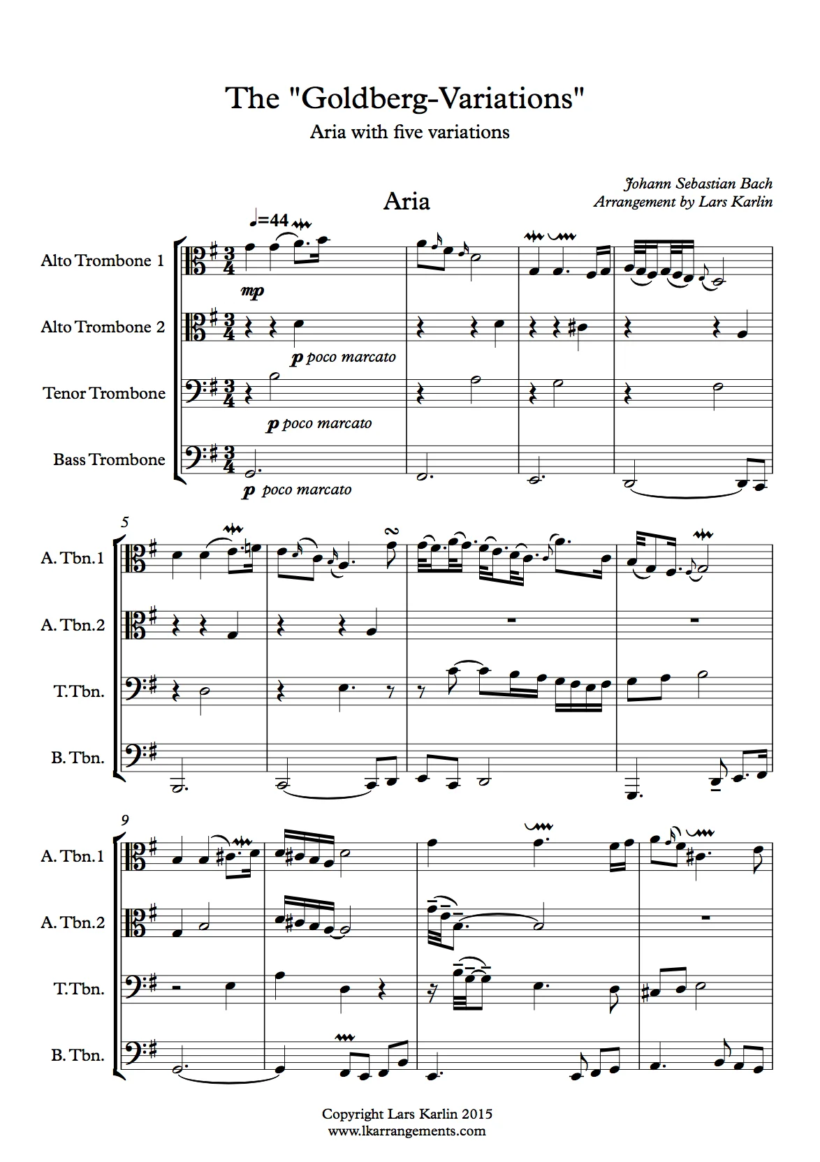 The Goldberg Variations (Theme and Variations 1-5) – J.S.Bach - LK ...